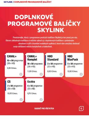 Doplnkové balíčky | SK 01/2025 | Skylink TV