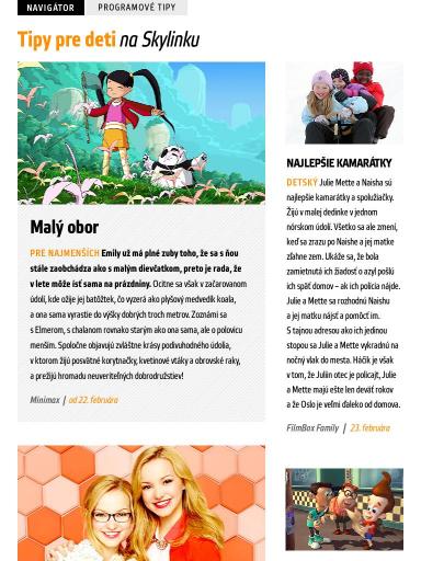 Tipy pre deti | SK 04/2016 | Skylink TV