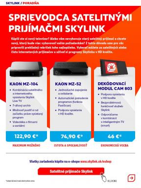 Skylink poradňa: Satelitné prijímače | SK 05/2024 | Skylink TV
