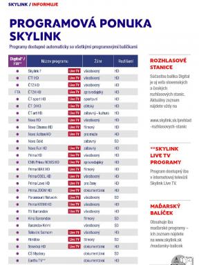 Programy – Digital | SK 08/2023 | Skylink TV