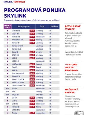 Programy – Digital | SK 12/2024 | Skylink TV