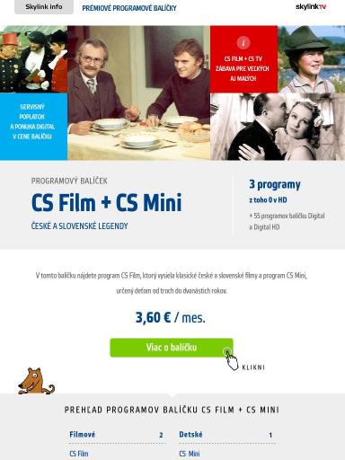 SI – Balíček CS Film + CS Mini | SK 14/2015 | Skylink TV
