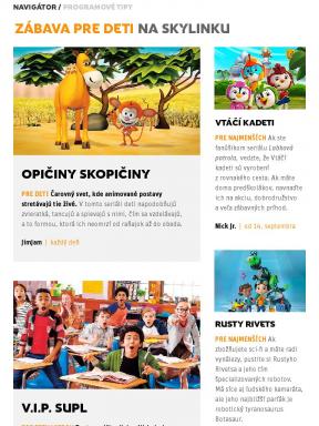Tipy pre deti | SK 18/2020 | Skylink TV